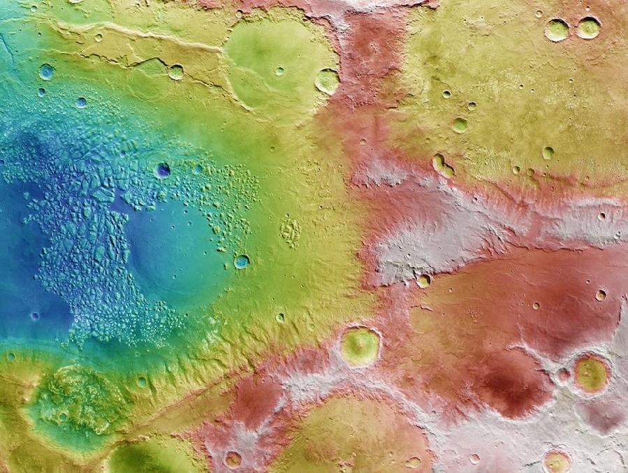 L'ESA publie une carte topographique de Mars