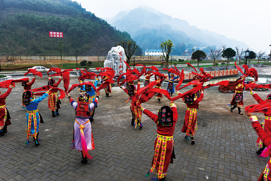 Paysage du sanctuaire des pandas géants de Baoxing