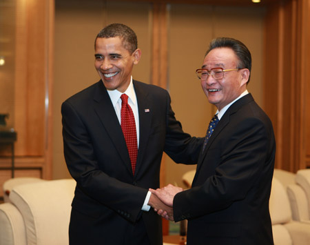 Top Chinese legislator meets US president - China.org.cn