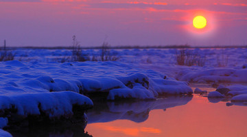 Sunset scenery in Habahe county, Xinjiang - China.org.cn