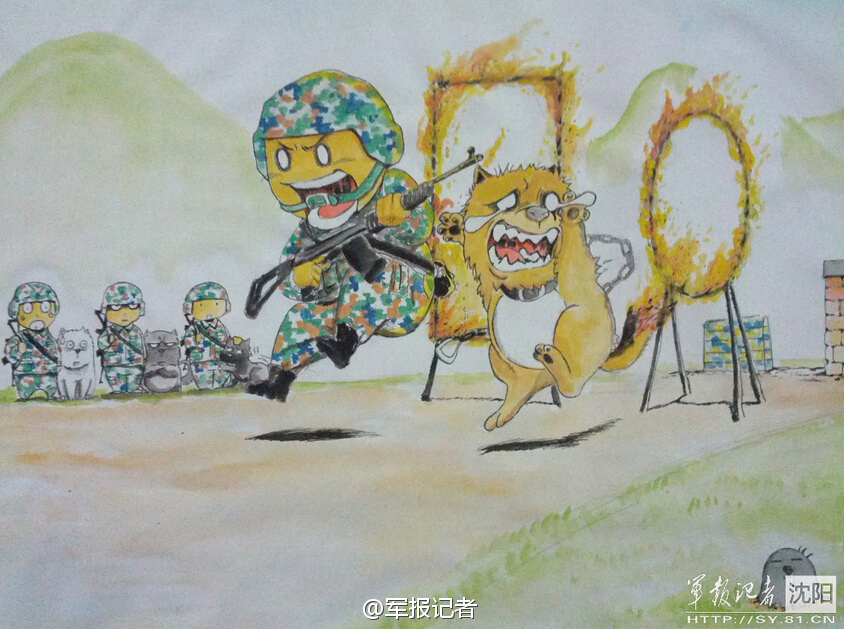 Cartoons of PLA soldiers hit the Internet- China.org.cn