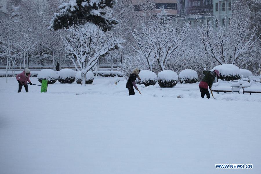 China's Weihai City witnesses heavy snowfall- China.org.cn