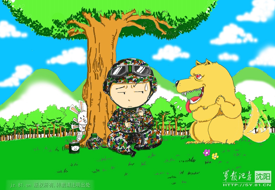 Lovely cartoons of PLA- China.org.cn
