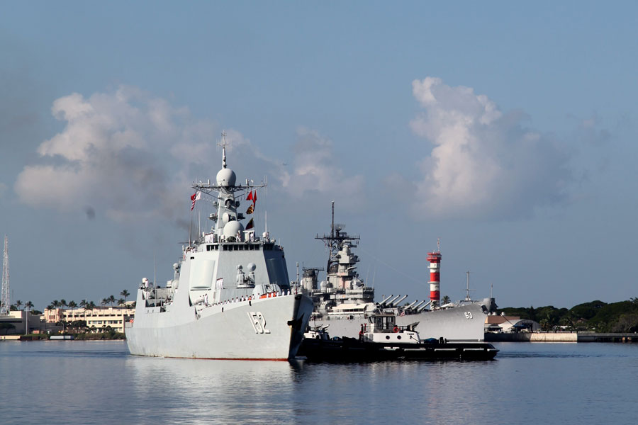 Chinese navy flotilla arrives in Pearl Harbor- China.org.cn