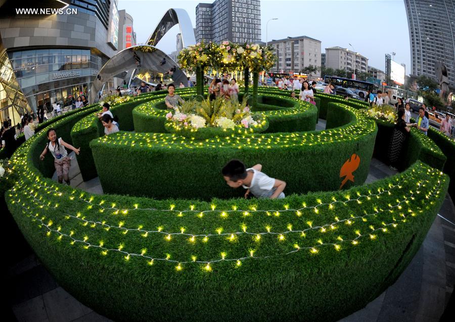 Garden maze built in downtown Shenyang- China.org.cn