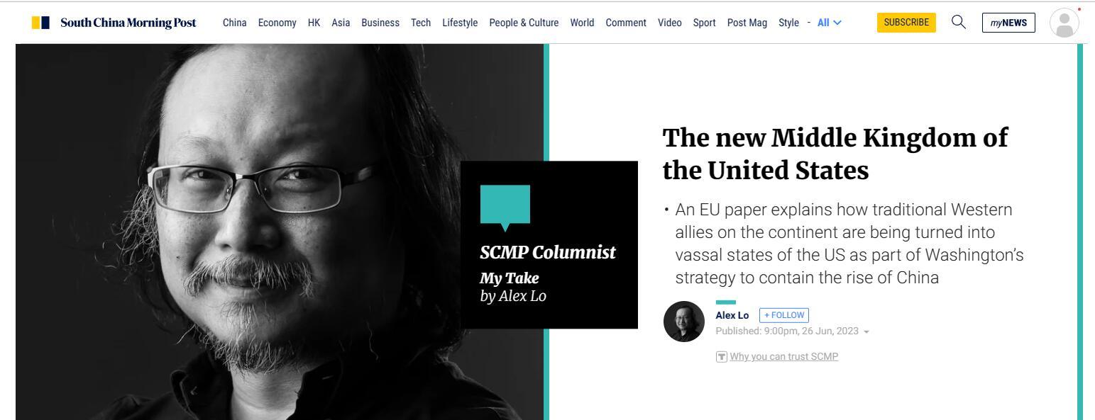 South China Morning Post: Das neue Reich der Mitte der Vereinigten ...