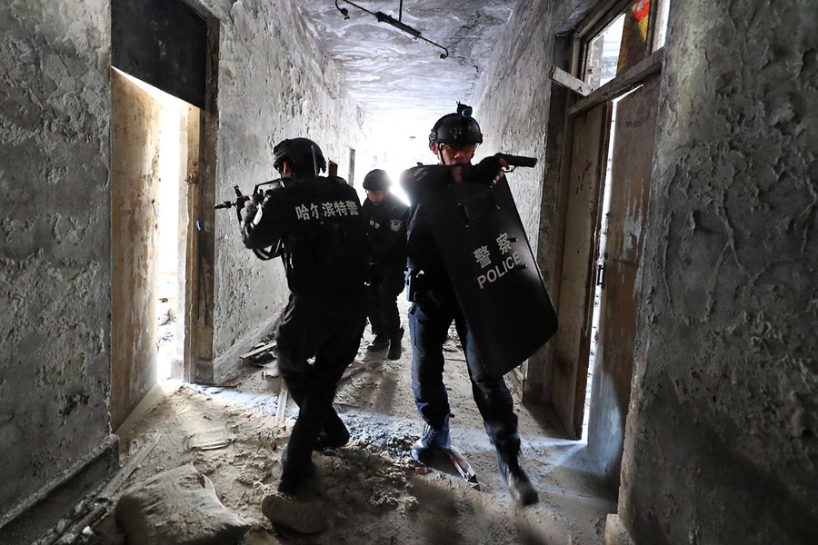 Combat exercises hone Harbin SWAT team skills- China.org.cn