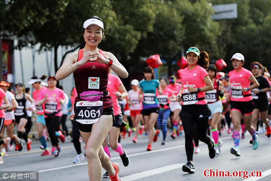 Highlights of Shanghai women's half marathon- China.org.cn