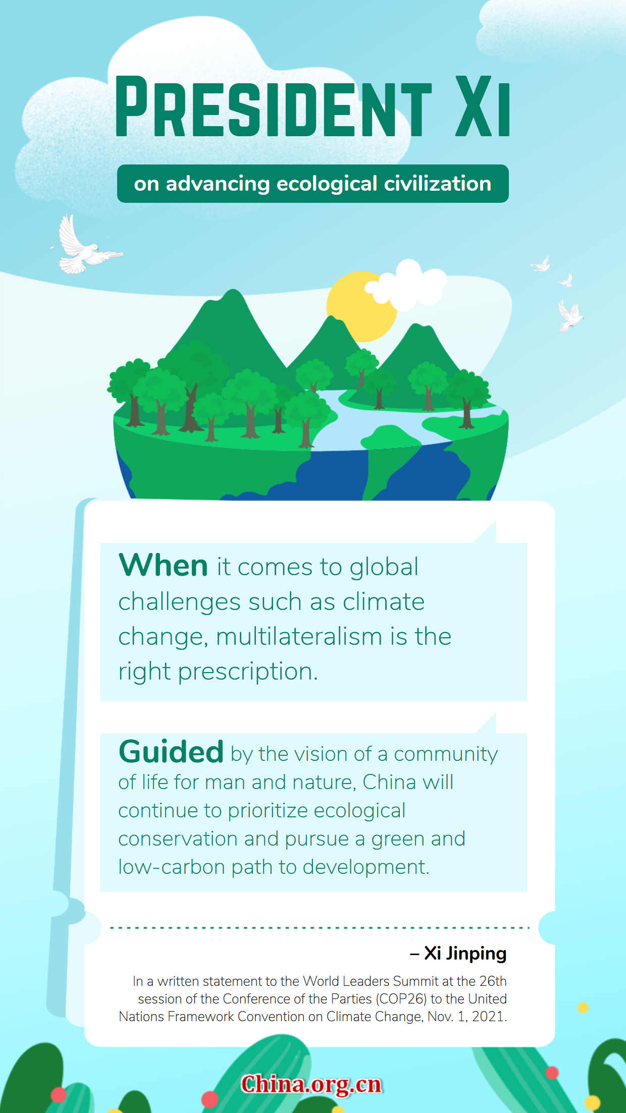 President Xi on advancing ecological civilization- China.org.cn
